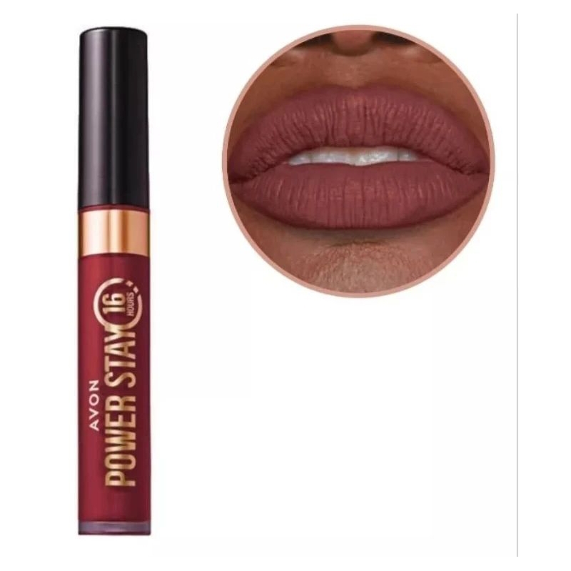 Batom líquido Power Stay Marrom Rubi Avon | Shopee Brasil