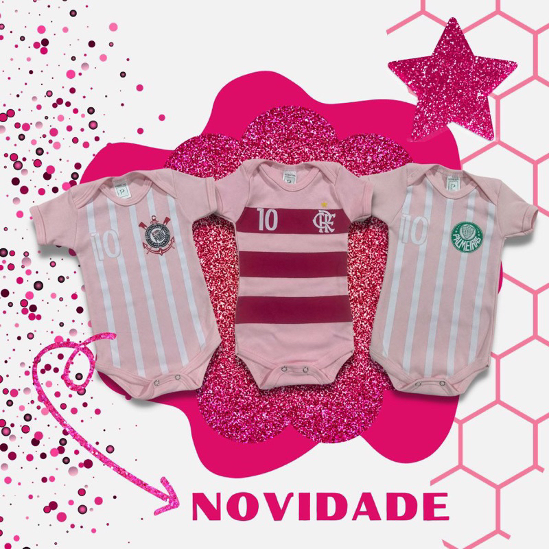 Body de Bebe Tematico Time Futebol Envio 24hrs | Shopee Brasil