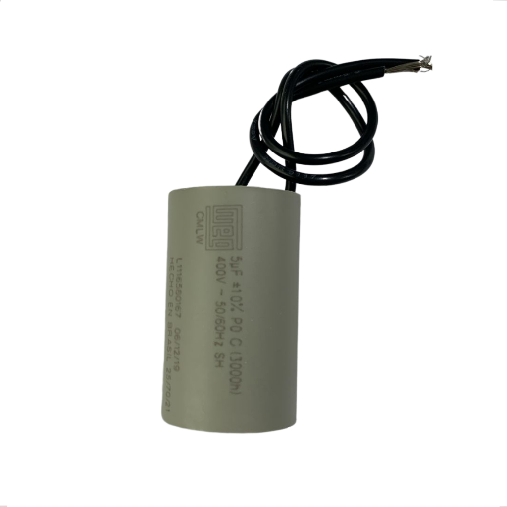 Capacitor Permanente 5uf 400v Original Weg Ventilador Tron Ventiladores em Geral 2 Fios Original ...