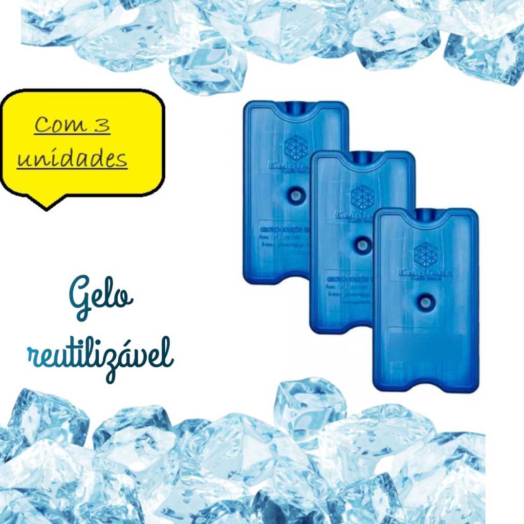 3 Gelo gelox artificial rigido para isopor 500 ml | Shopee Brasil
