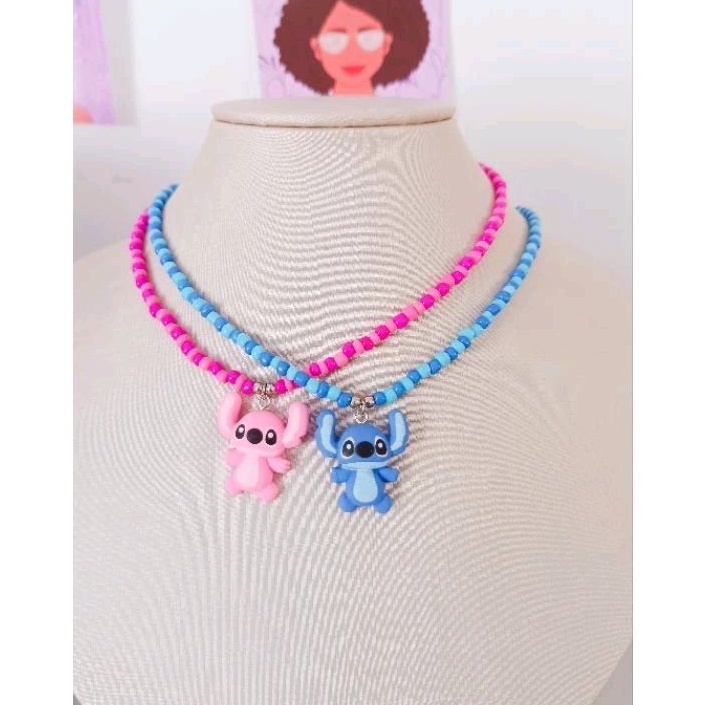 Colar Stitch lilo e Angel . | Shopee Brasil