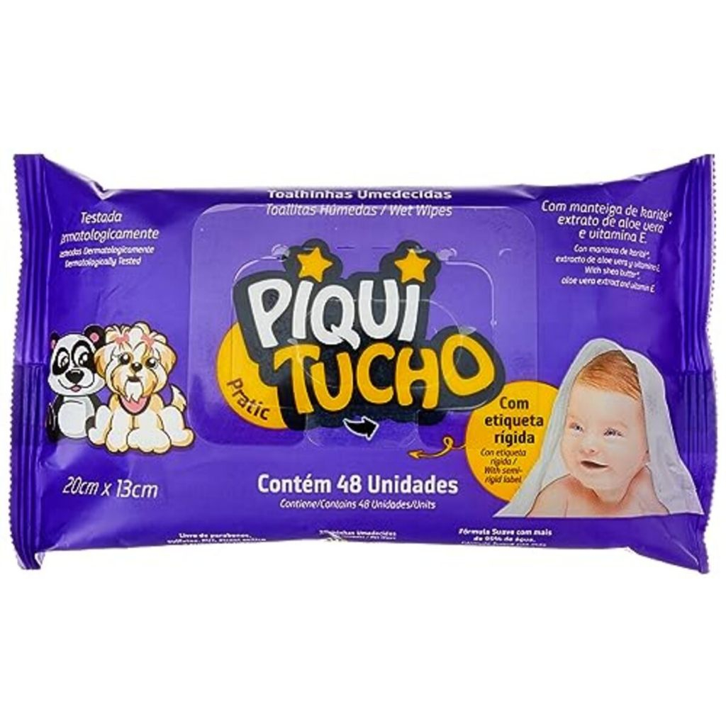Toalhas umedecidas Piquitucho Pratic 48 unidades. | Shopee Brasil