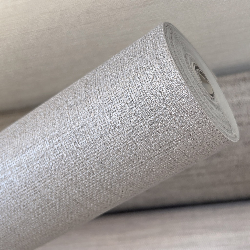 Papel de Parede Texturizado Alto Relevo Linho Cinza - Rolo 10 metros x ...