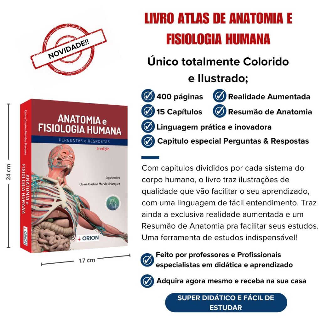 Anatomia e Fisiologia Humana - Atlas Corpo Humano completo | Shopee Brasil