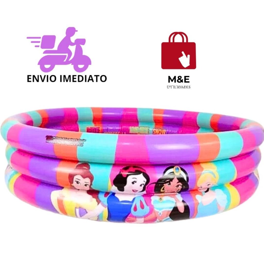 Piscina Infantil Inflável Princesas Da Disney 100 Litros Menina ...