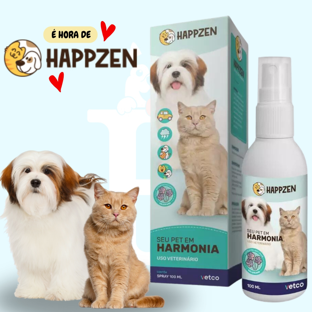 Spray Happzen Para Cães E Gatos Vetco 100ml | Shopee Brasil