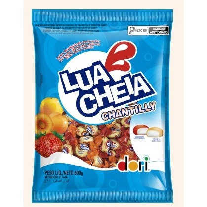 Bala Lua Cheia Chantilly pacote 600g | Shopee Brasil