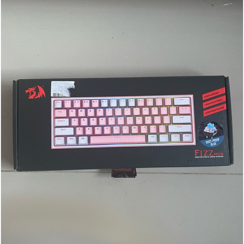 teclado redragon fizz rosa switch blue (ler discrição) | Shopee Brasil