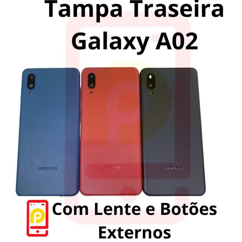 Tampa Traseira De Plastico Galaxy A02 Com Lente e Botões | Shopee Brasil