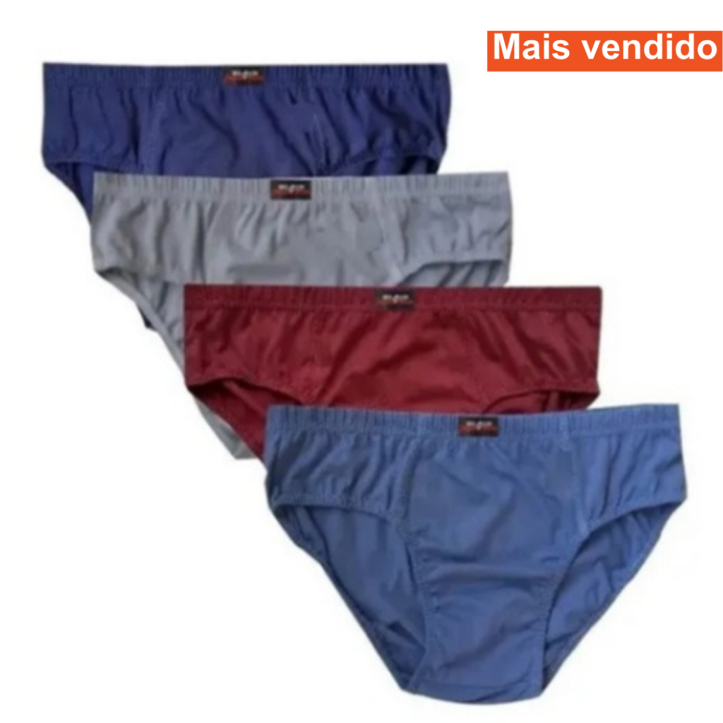 Kit 10 Cuecas Slip Tradicional Adulto | Shopee Brasil