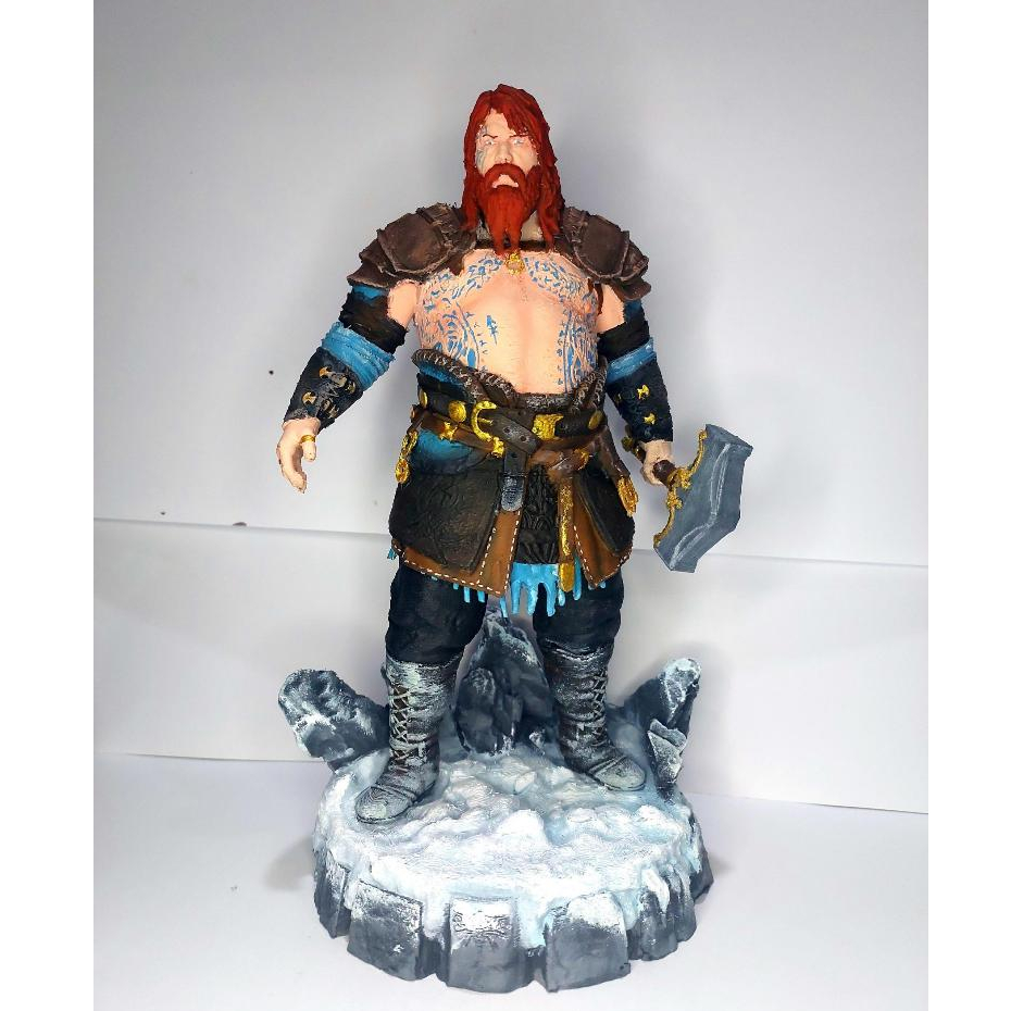 Thor God of War Ragnarok Estátua Action Figure Decoração Impressão 3D ...
