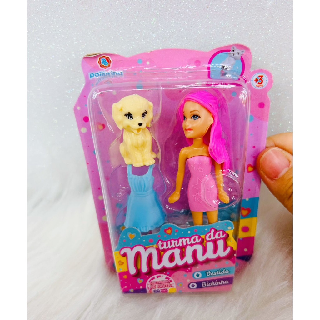 Bonequinha Turma da Manu tipo Polly e Lol com cheirinho de fruta Com ...