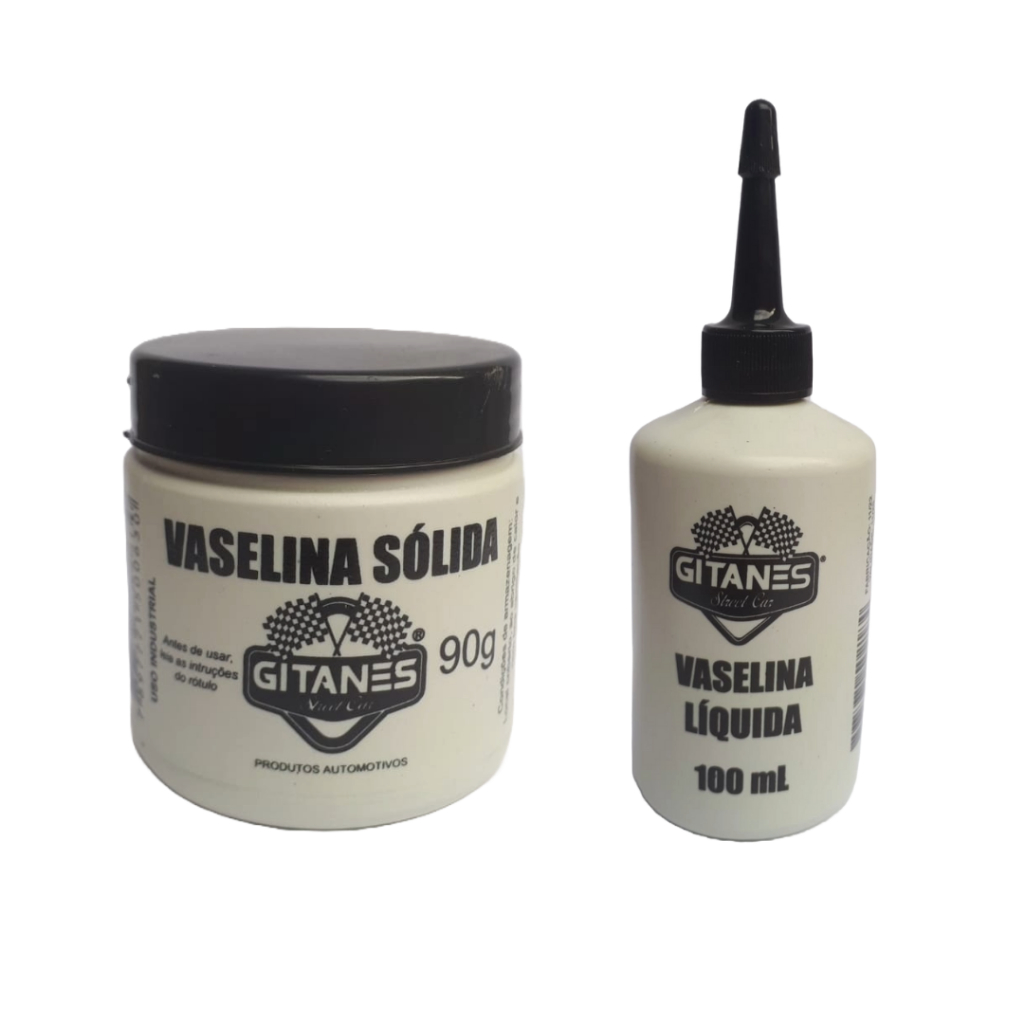 Vaselina Líquida Industrial 100ml + Vaselina Sólida 90g Gitanes ...