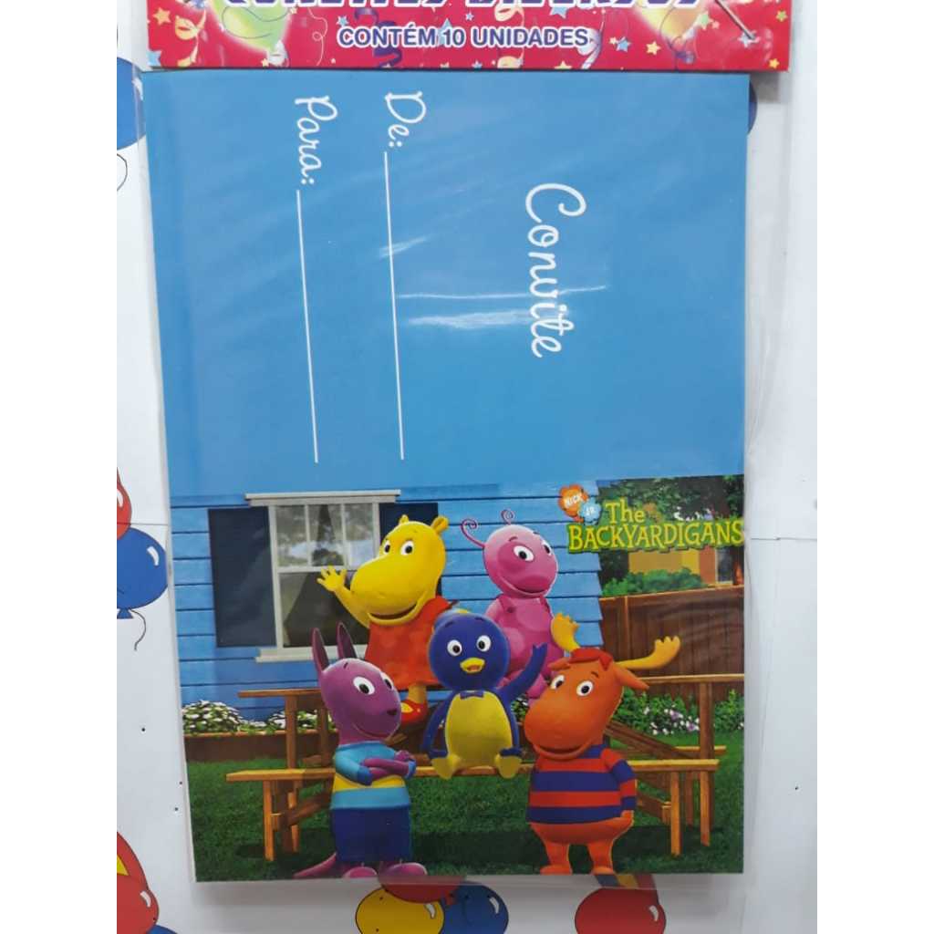 Convite de aniversario temático Backyardigans c/10 | Shopee Brasil