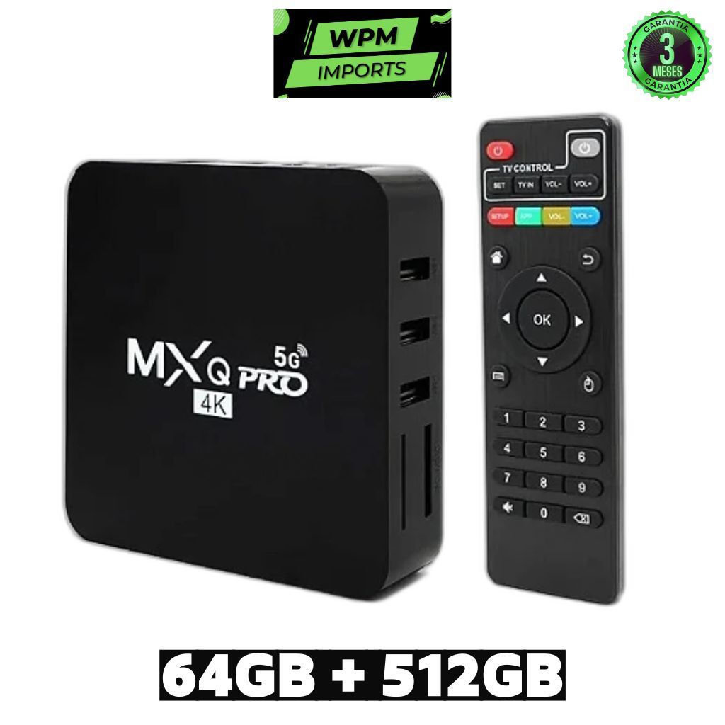 TV BOX MXQ PRO 4K 5G Android 12.1*64GB* - Escorrega o Preço