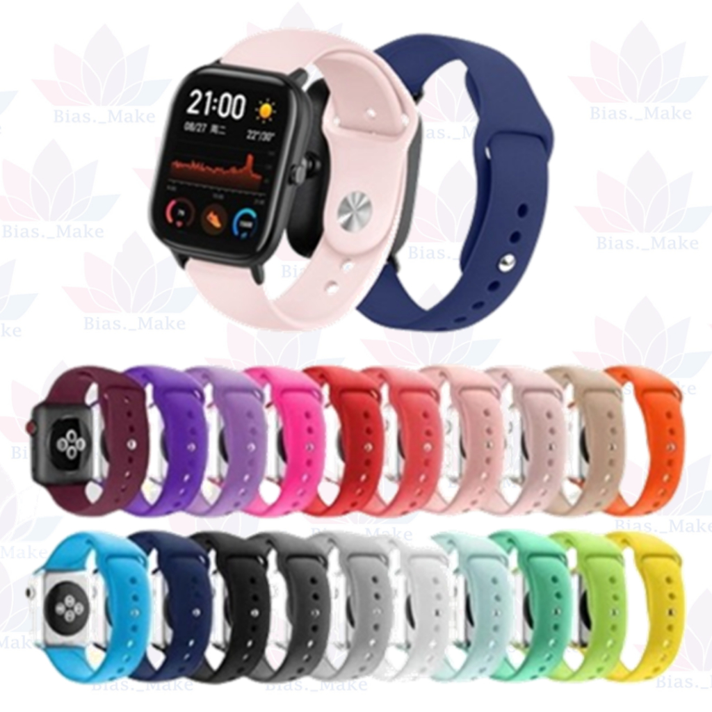Pulseira de silicone para Smartwatch 44mm 40mm 38mm 42mm cinto de ...