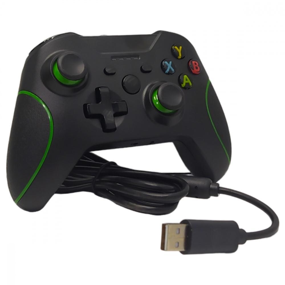Controle Joystick Manete C Fio Pc Gamer Xbox One Dual Shock | Shopee Brasil