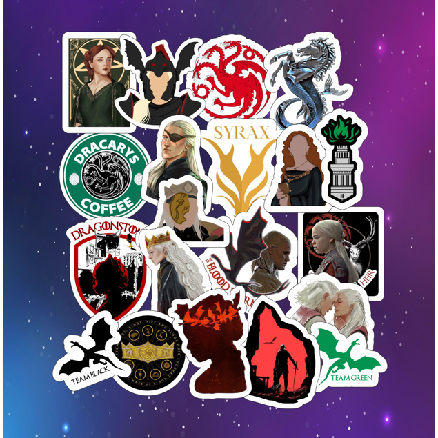 Pack Stickers House of The Dragon - GOT - 18 unds - Adesivo | Shopee Brasil