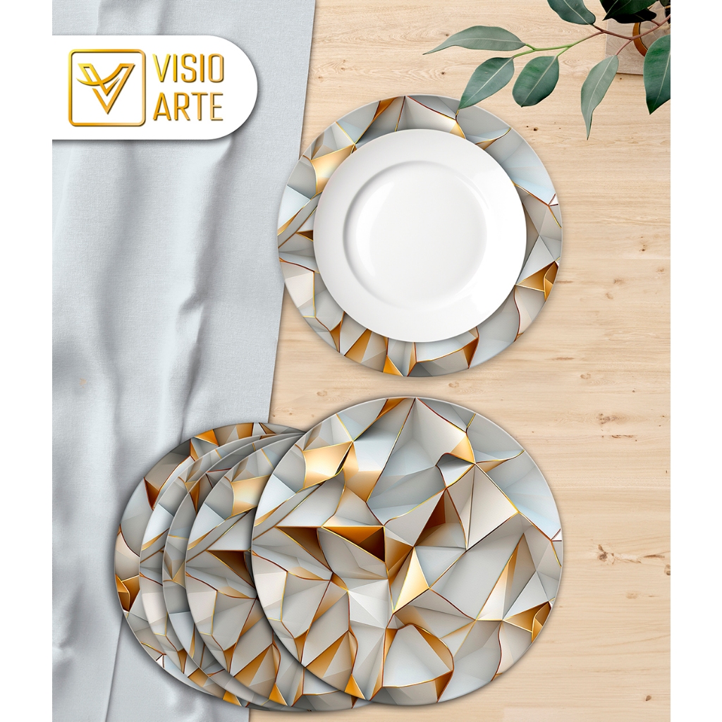 Capa De Sousplat Abstrato 35cm Sousplat Souplat Soupla Suplat Mesa Jogo ...