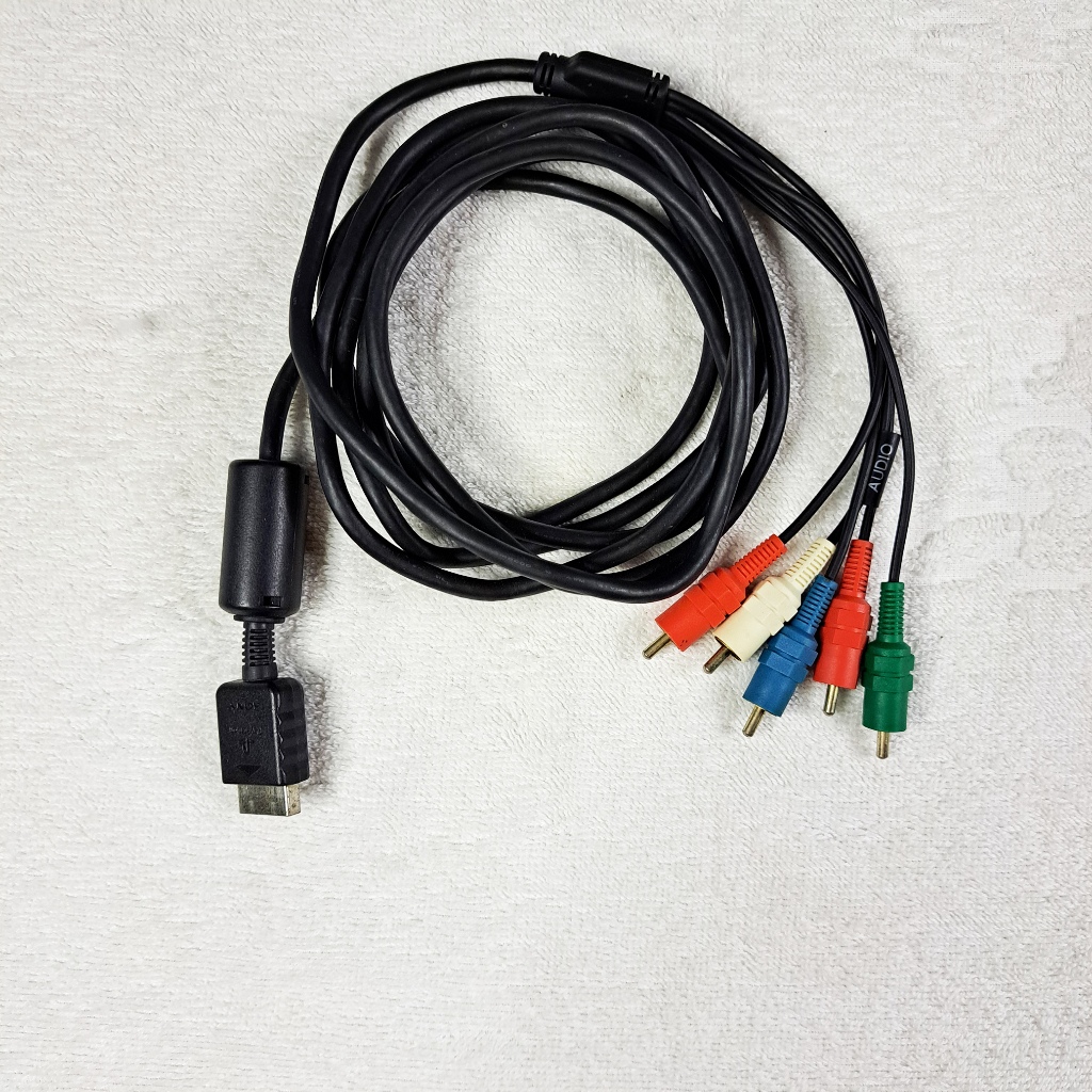 Cabo Vídeo Componente Original Sony Ps2 e PS3. Playstation | Shopee Brasil