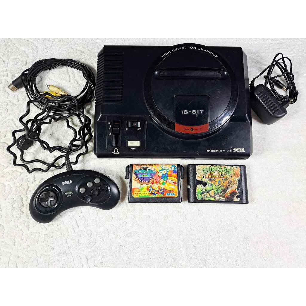 Console Mega Drive 1 Tectoy Funcionando perfeitamente - Sega. 1 Controle Original | Shopee Brasil
