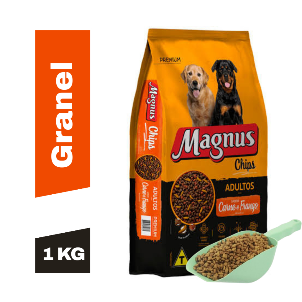 Ração A Garnel Magnus Premium Chips Carne E Frango 1kg Ração Solta em ...
