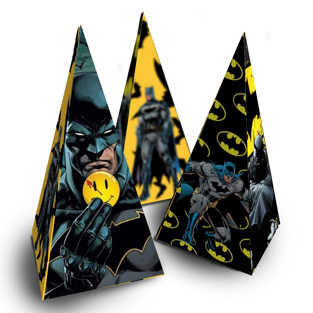 Kit 10 caixas Cone Pirâmide Batman | Shopee Brasil