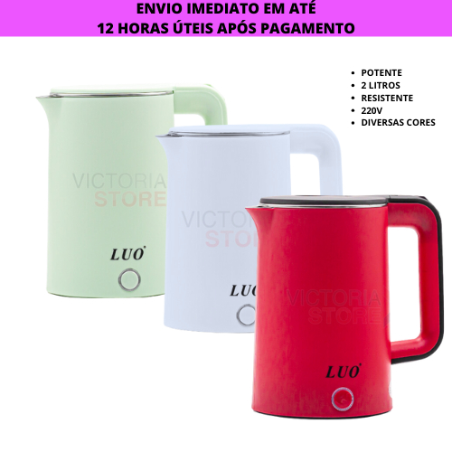 Chaleira Elétrica e Jarra Elétrica 2 Litros Potente Ferve Rápido Marca ...