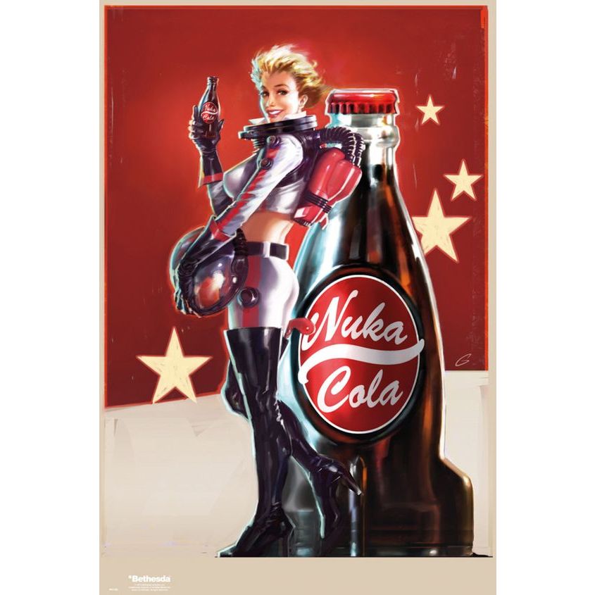 Pôster Retrô - Nuka Cola Pin Up - Decora - 33 Cm X 48 Cm | Shopee Brasil