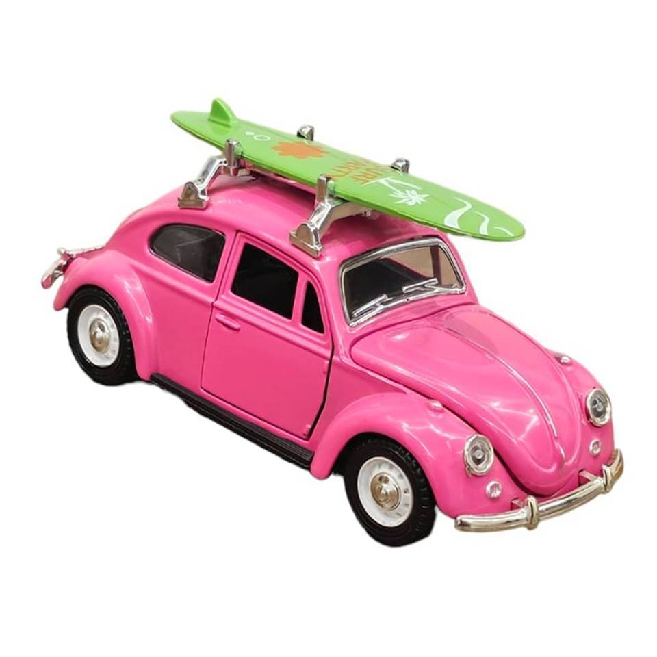 Miniatura Fusca 1967 Prancha Metal e Fricção 12 cm Comprimento Rosa ...