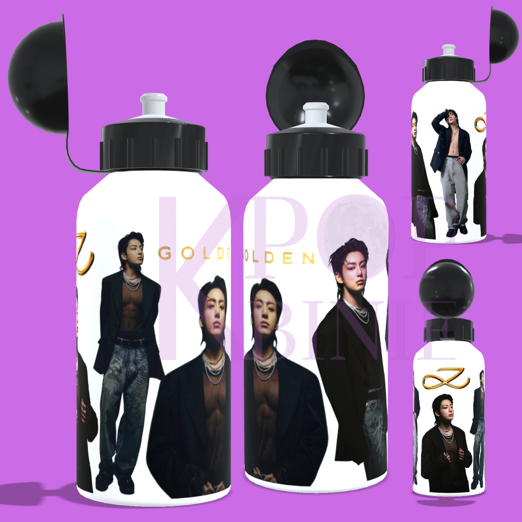 Garrafa de água GOLDEN JUNGKOOK JK BTS - K-pop bangtan boys 500ml ...