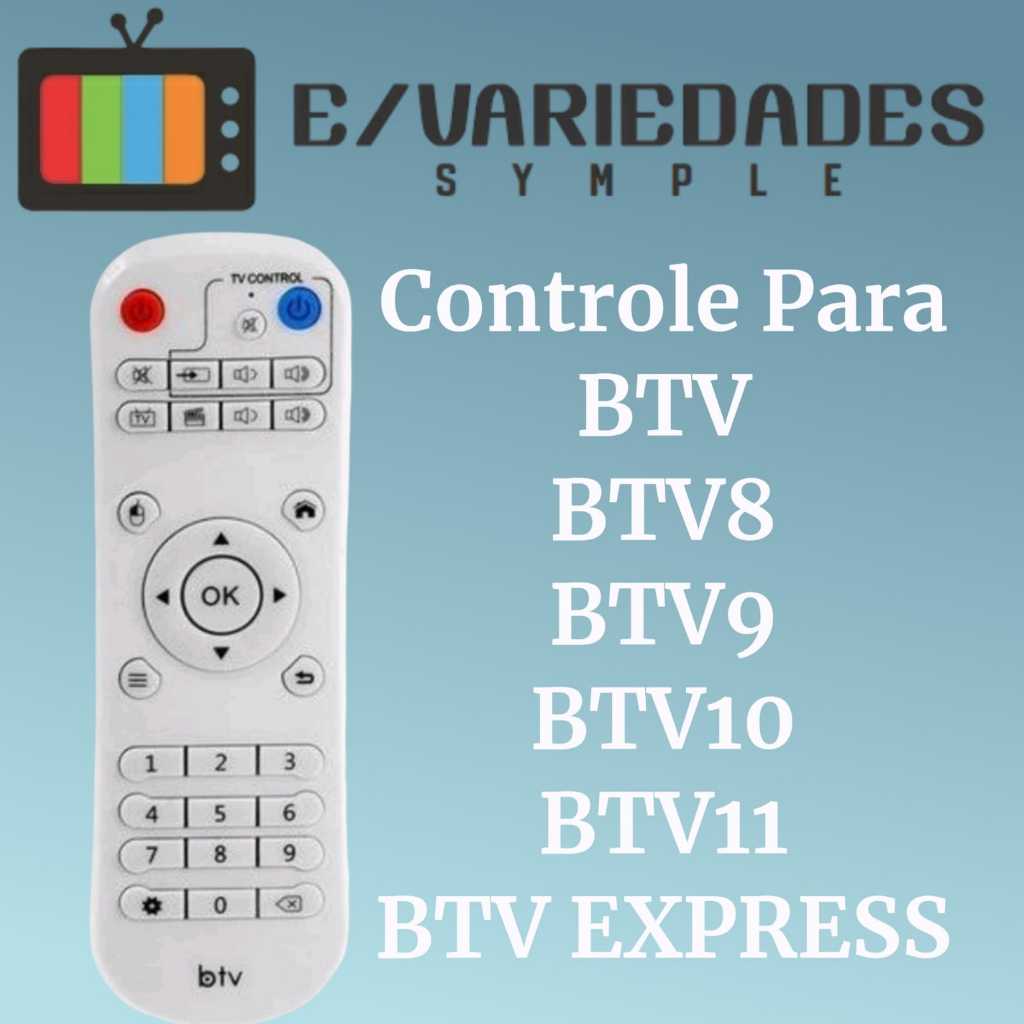 Controle btv Compativel Btv8 Btv9 Btv10 Btv 11 Express | Shopee Brasil