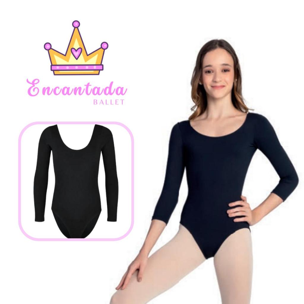 Collant Manga Longa Ballet Infantil / Juvenil - qualidade PREMIUM ...