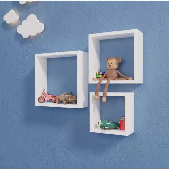 Trio de Nichos de parede Para decoração quarto infantil, sala, quadro e ...
