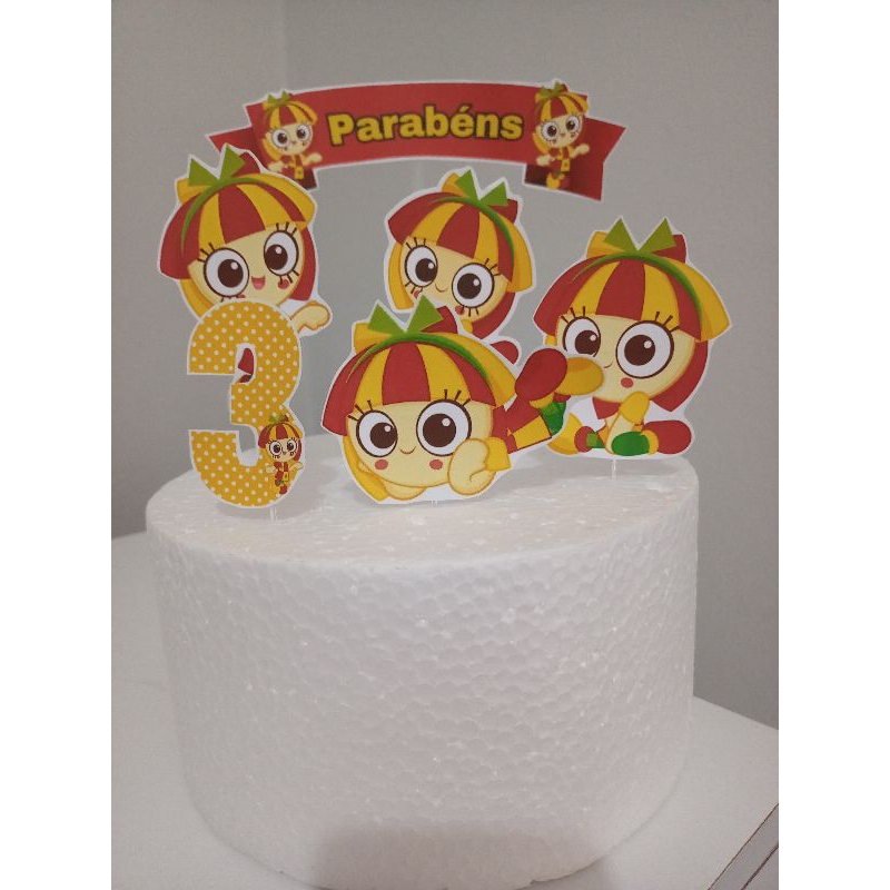 Topo Topper de bolo Emília personalizado | Shopee Brasil