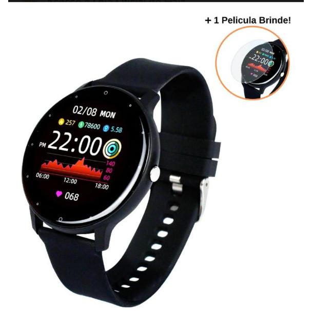 Smartwatch Relogio Inteligente Haiz My Watch Fit Cor da caixa preto ...