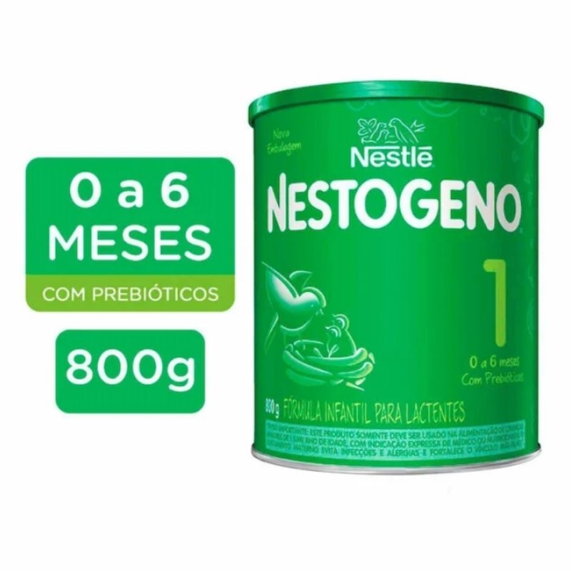 Fórmula Infantil Nestogeno 1 Nestlé 0 a 6 meses 800g | Shopee Brasil