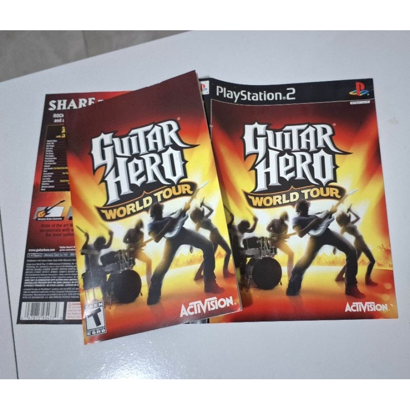 Guitar Hero World Tour encarte e manual original de PS2 | Shopee Brasil