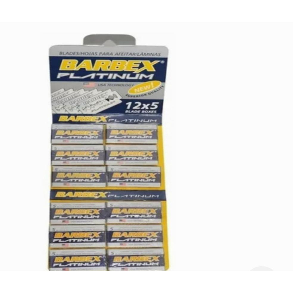 Lamina de barbear barbex platinum cartela com 50 laminas | Shopee Brasil