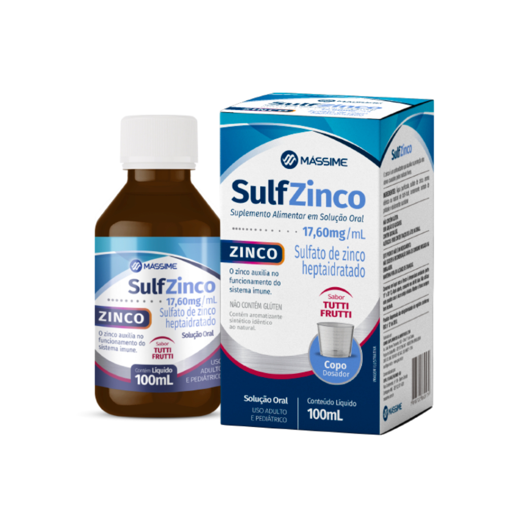 Sulfzinco Sulfato De Zinco 17,60mg Similar Unizinco 100ml | Shopee Brasil