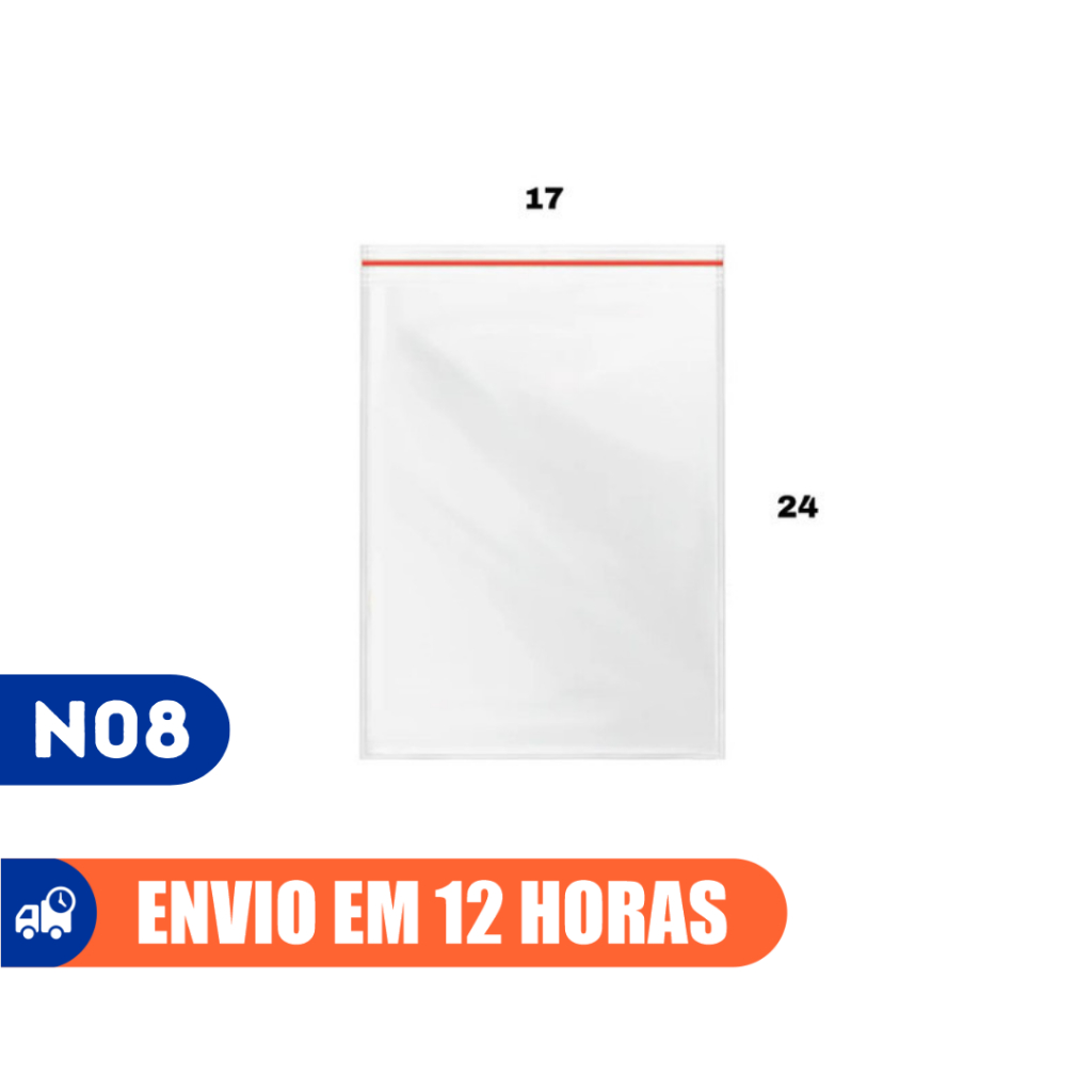 Saco Plástico Zip Lock 1,5L 100un N08 17x24cm - Talge | Shopee Brasil