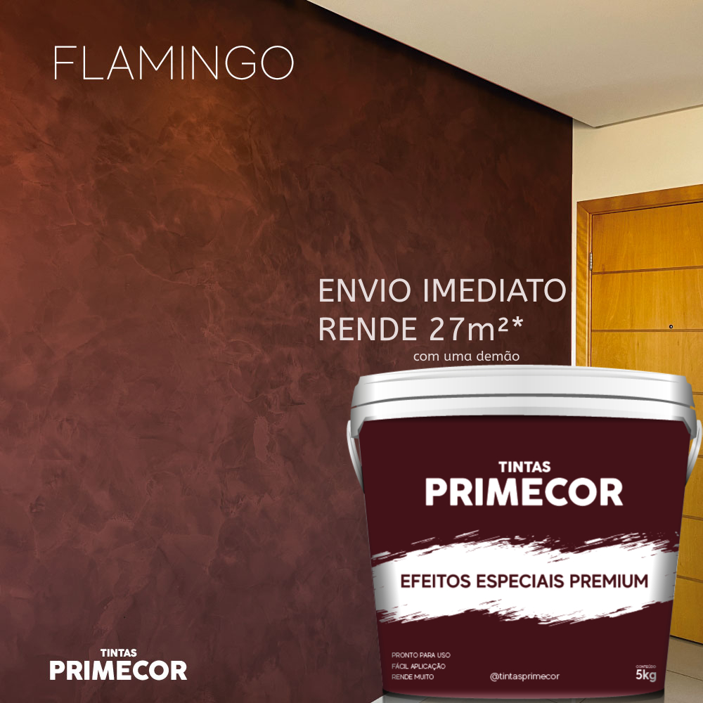 Tinta Efeito Cimento Queimado Vermelho Flamingo 5kg Primecor Pronto para uso Rende 27m² | Shopee ...