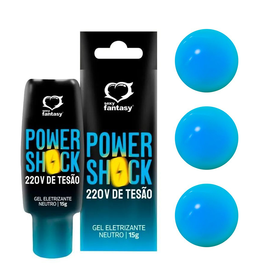 KIT POWER SHOCK Gel Lubrificante Eletrizante + Bolinha Sexy Fantasy SEX ...