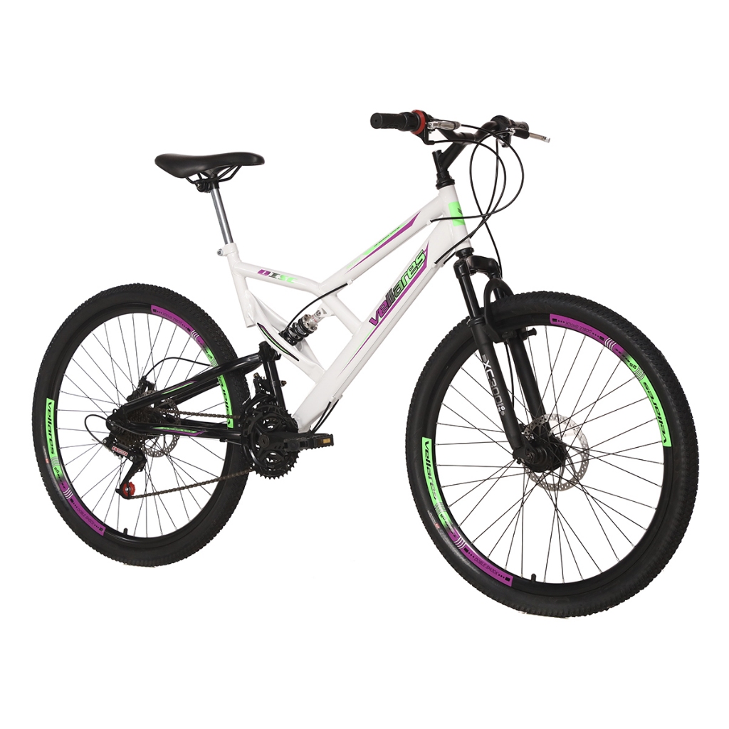 Bicicleta Aro 26 Vellares BY COLLI Bike Doble Shock Disco 21 Marchas | Shopee Brasil