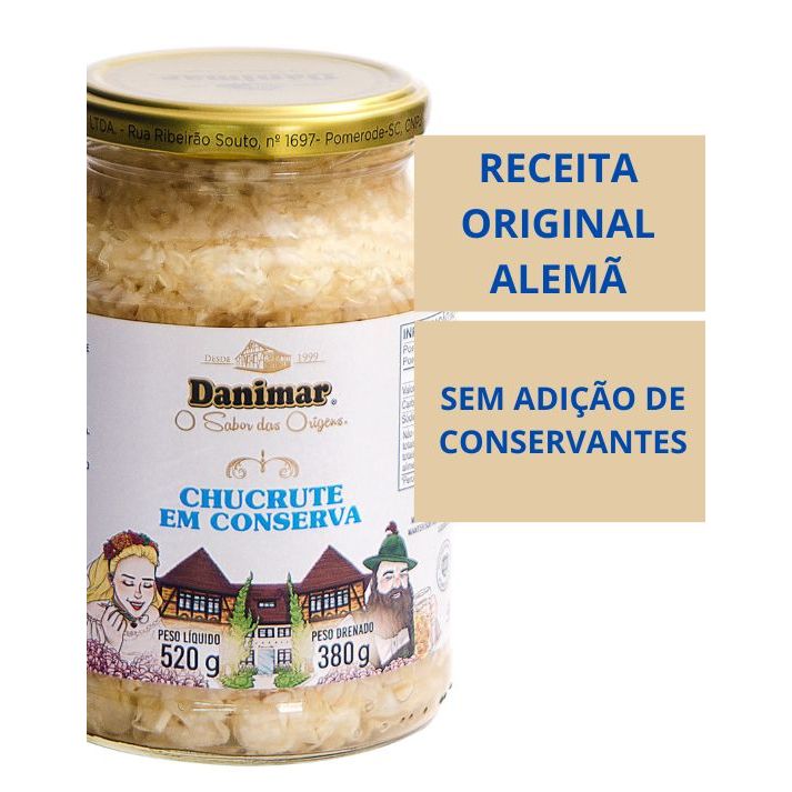 Chucrute em Conserva Danimar 520g | Shopee Brasil