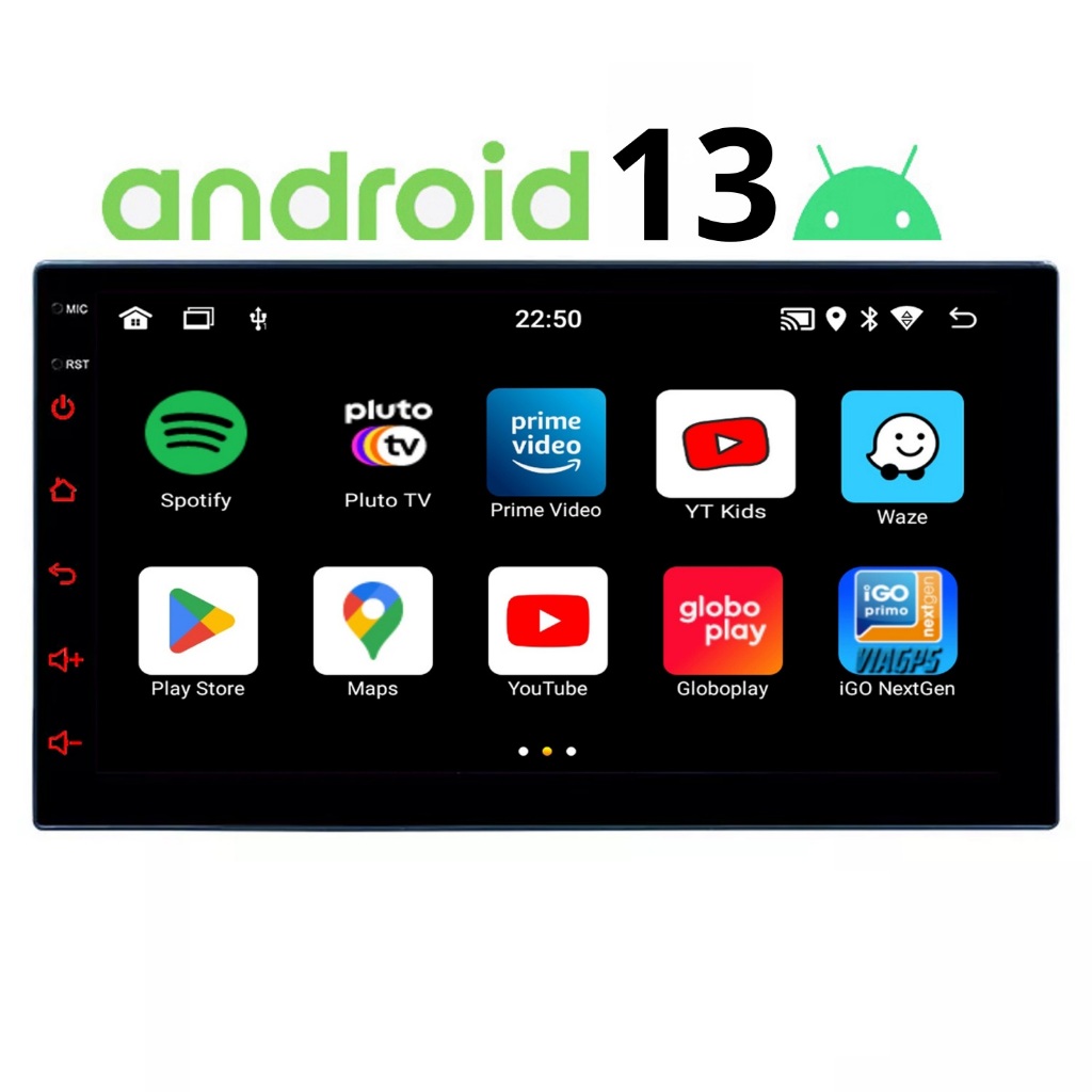 Central Multimidia Android Universal 2din 7 Pol Wifi Bt App Espelhamento | Shopee Brasil