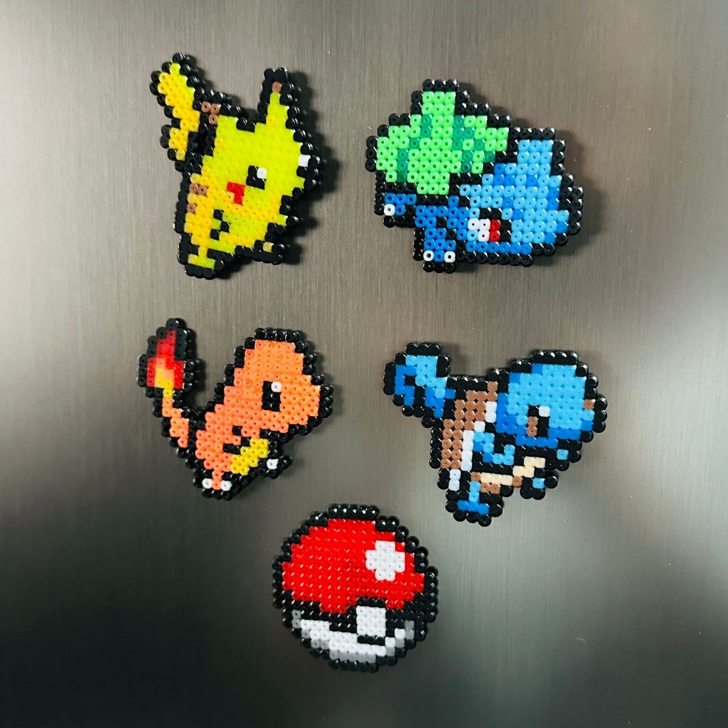 Imã de geladeira Pokémon Low Polly Pixel Art | Shopee Brasil