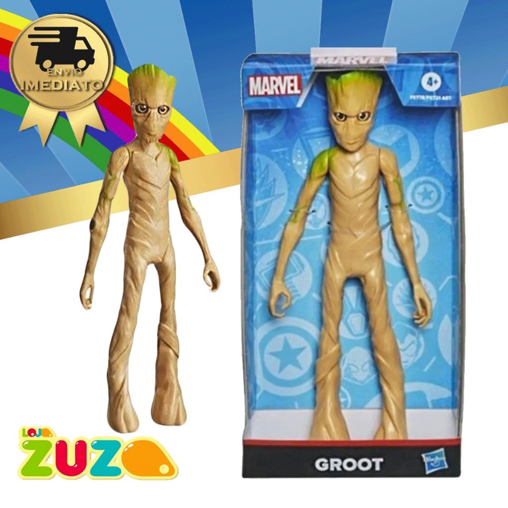 Boneco Groot 25cm Guardioes Da Galaxia Olympus Hasbro F0778 | Shopee Brasil