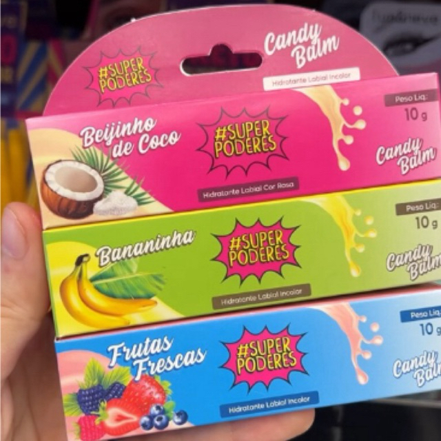 Hidratante Labial Incolor Candy Balm CarMed banana | Shopee Brasil