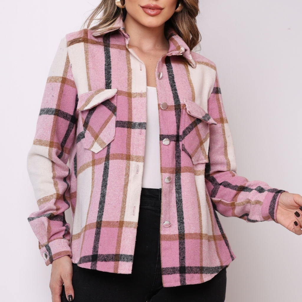 Camisa Xadrez Flanelado Por Fora Grosso Festa Junina Moda Feminina COD ...